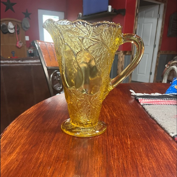Dining | Amber Tiara Glass Pear Pitcher | Poshmark